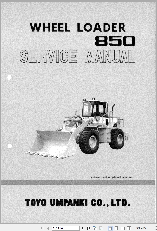 TCM Wheel Loader 850 Service Manual 650AE