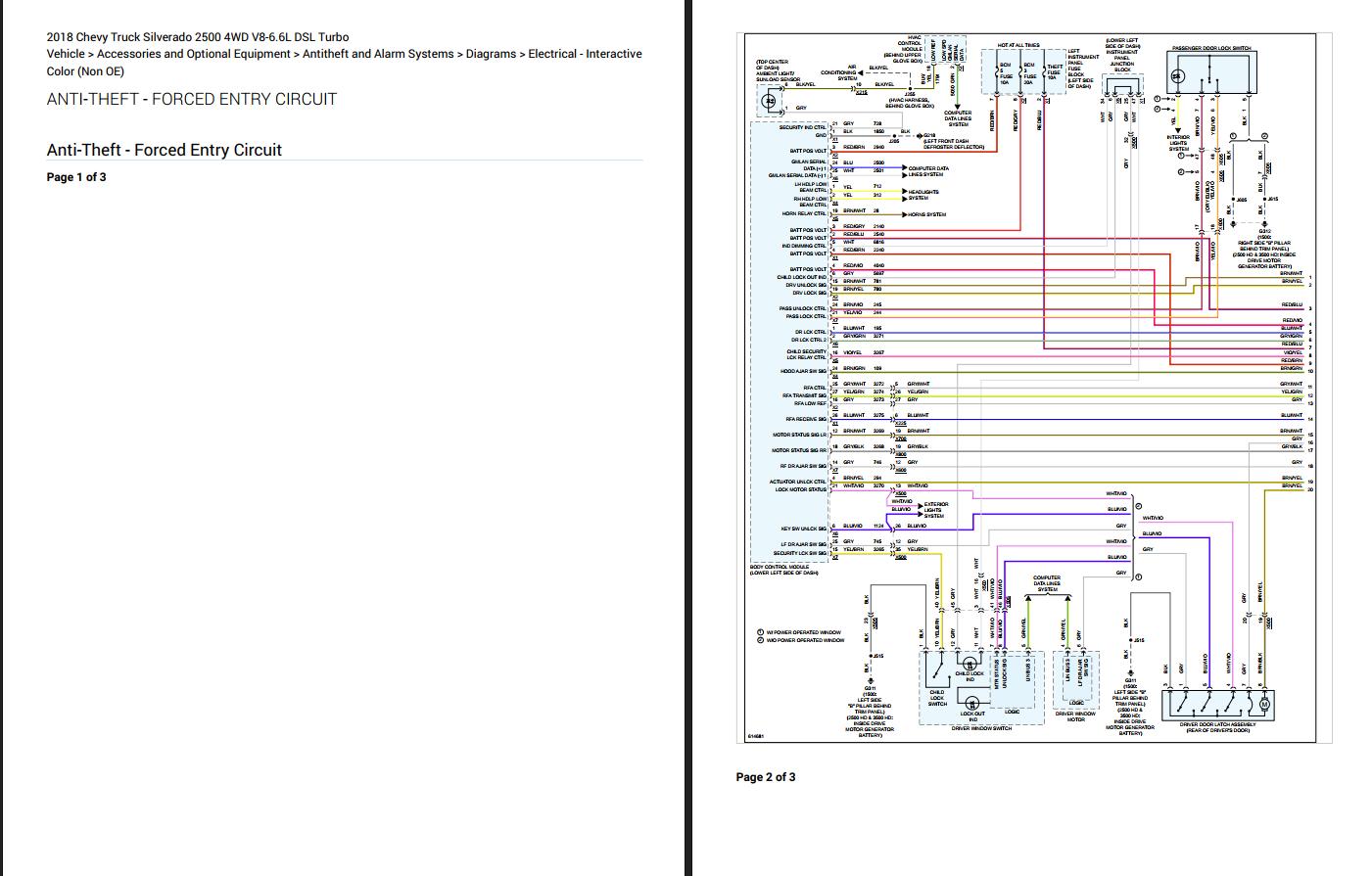 Chevy Silverado 2500 2018 V8-6.6L DSL Turbo Wiring Diagrams and Repair ...