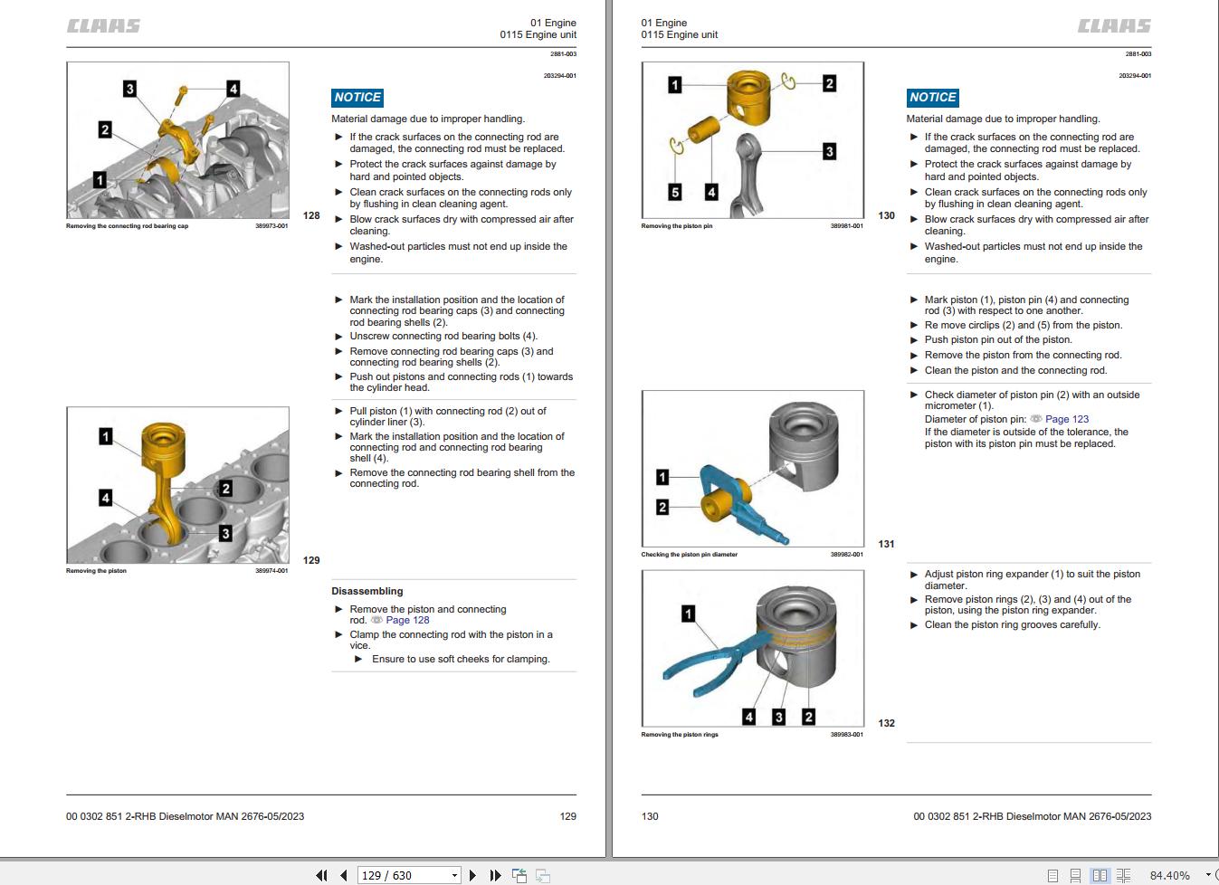 Claas MAN Engine D2676 LE1XX Repair Manual 00 0302 851 2