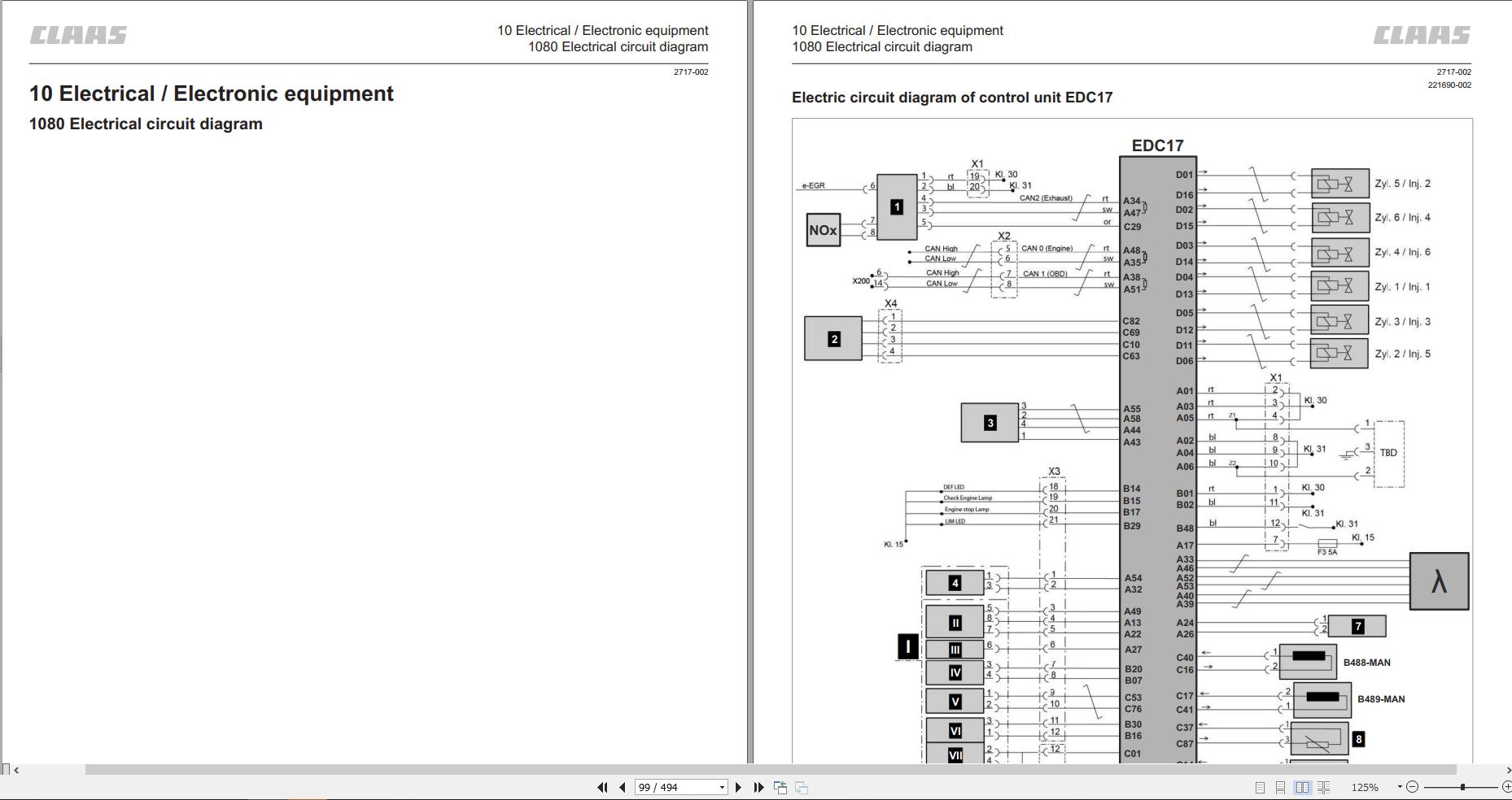 Claas MAN Engine D2676-R6 LE13x LE14x Technical Systems 00 0302 782 1