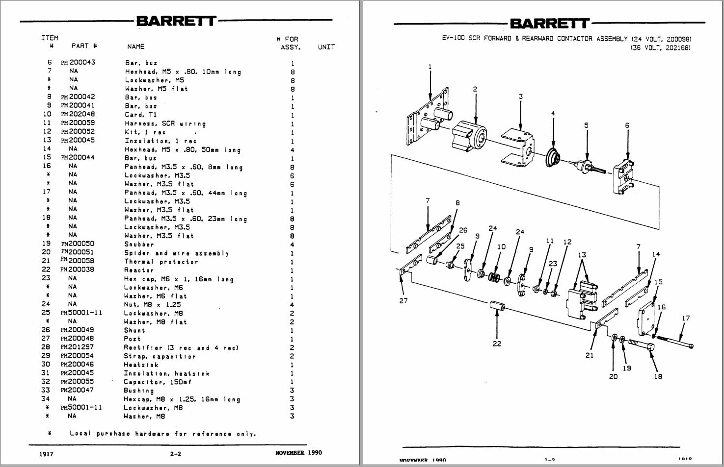 Nissan Barrett Forklift RRT-140C Parts Manual