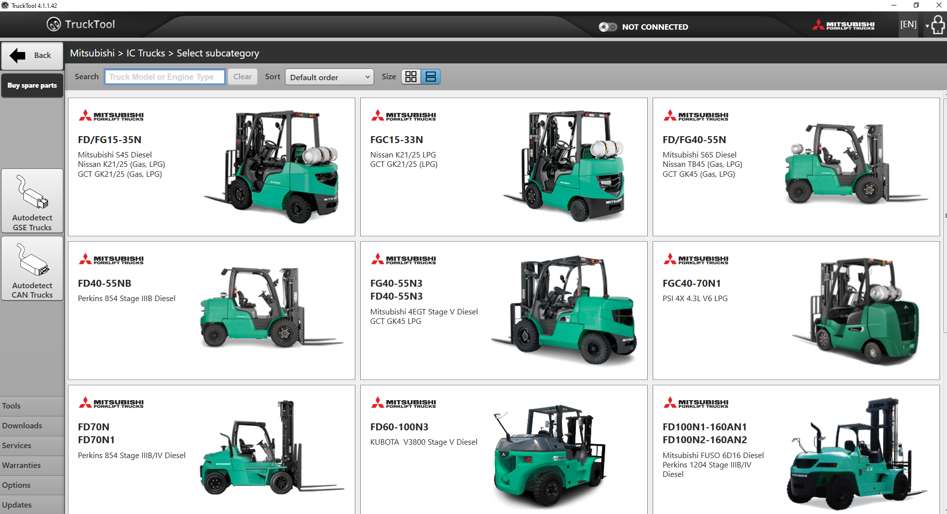 CAT TCM Rocla Mitsubishi UniCarriers Jungheinrich Diagnostic Tool ...