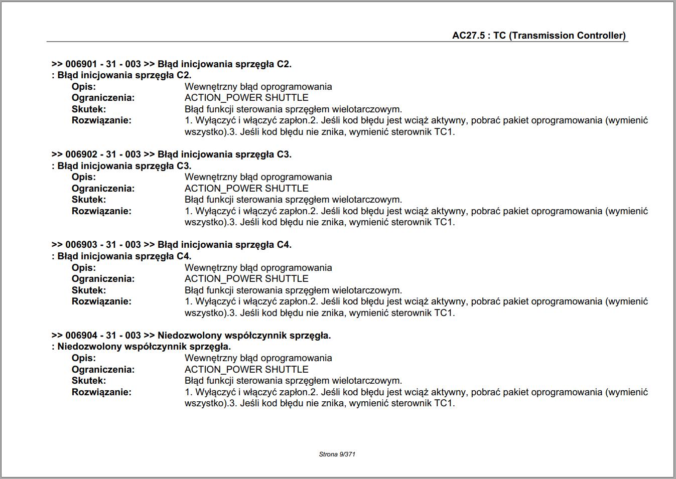 Valtra Automation Configuration AC27.5 Service Code Manual PL
