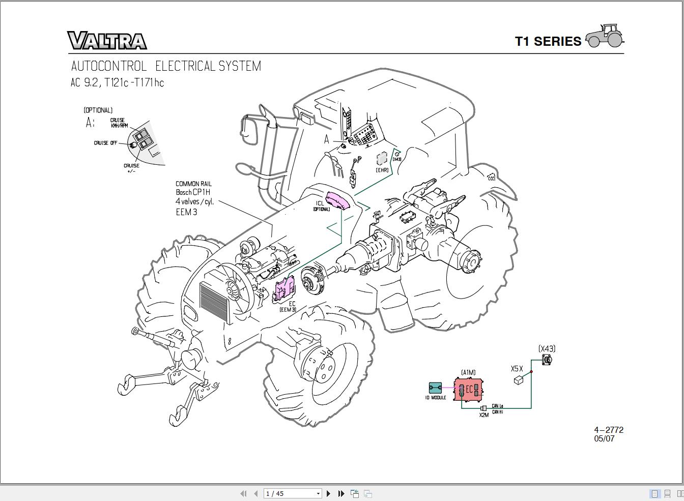 Valtra Tractor N T Syncro Electrical System AC 9.2