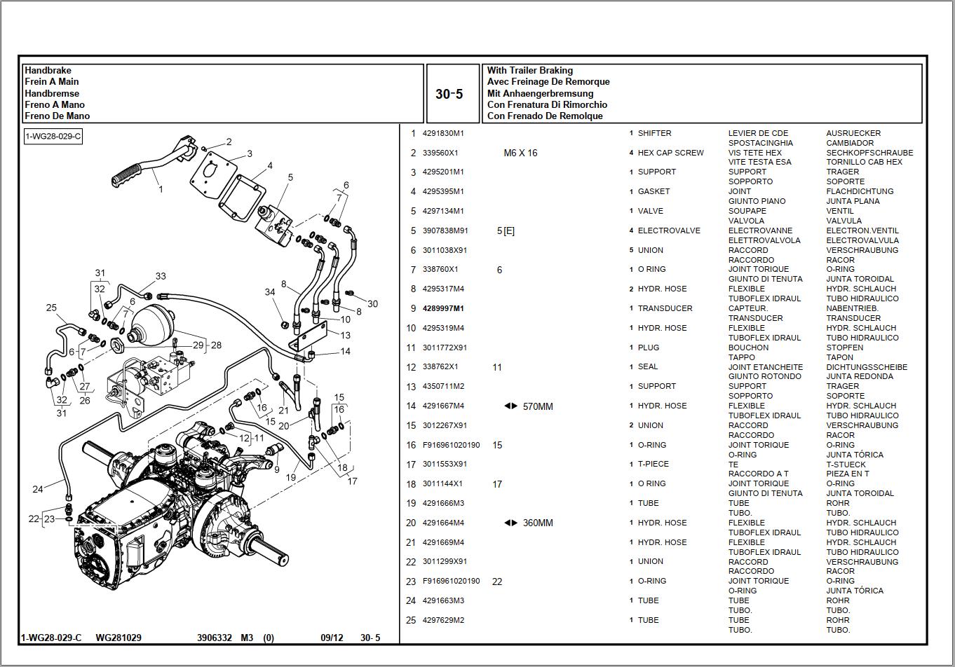 Valtra Tractor S353 Parts Catalog 3906332M3