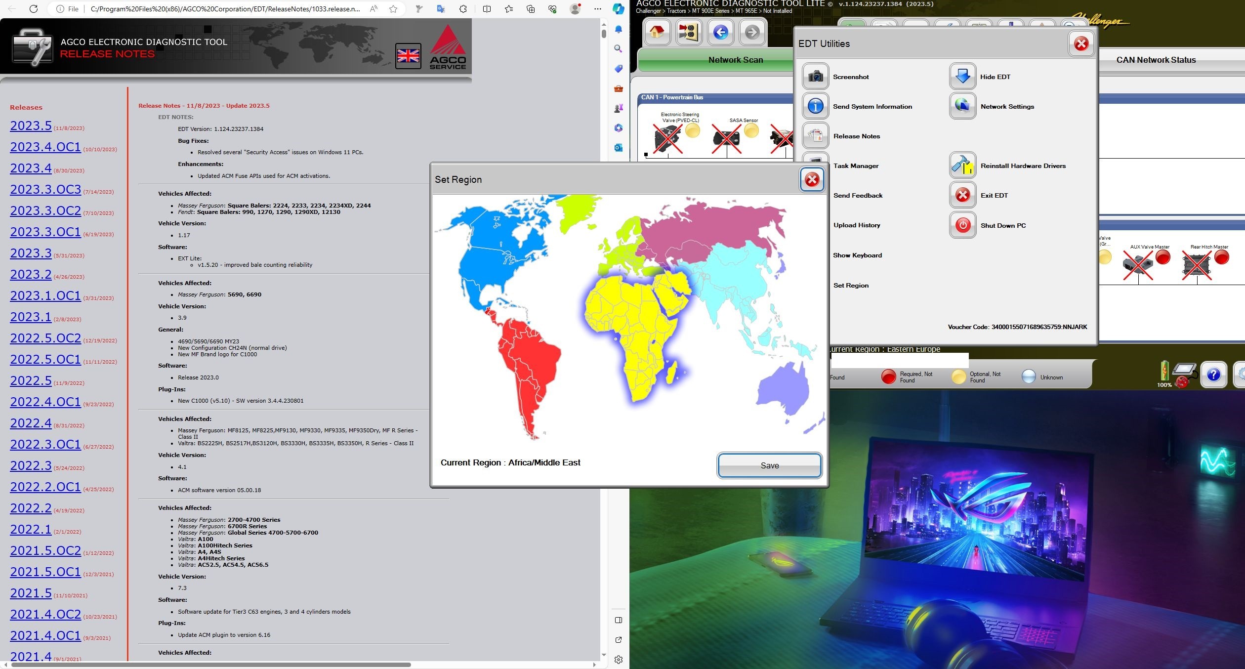AGCO Diagnostic Tool EDT V1.124.23237.1384 2023.5 11.2023 How To Install Guide Instruction