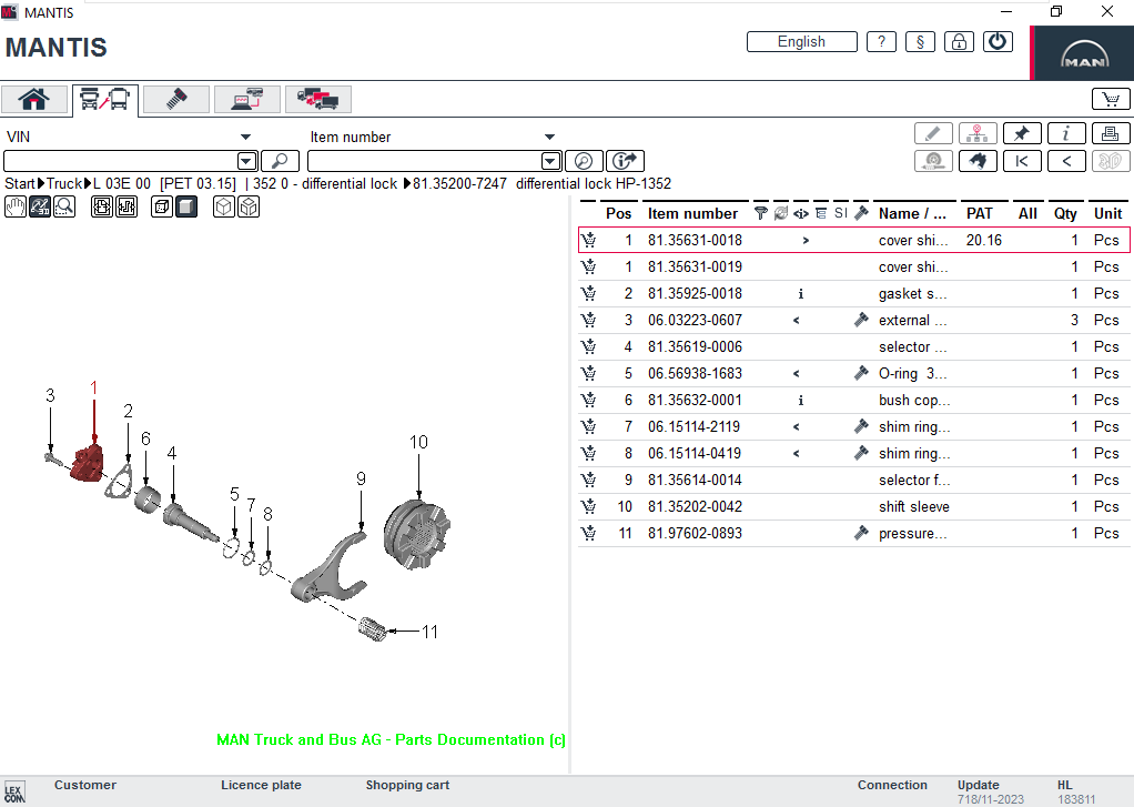 MAN MANTIS EPC Spare Parts List v718 11.2023 Interface New How To ...
