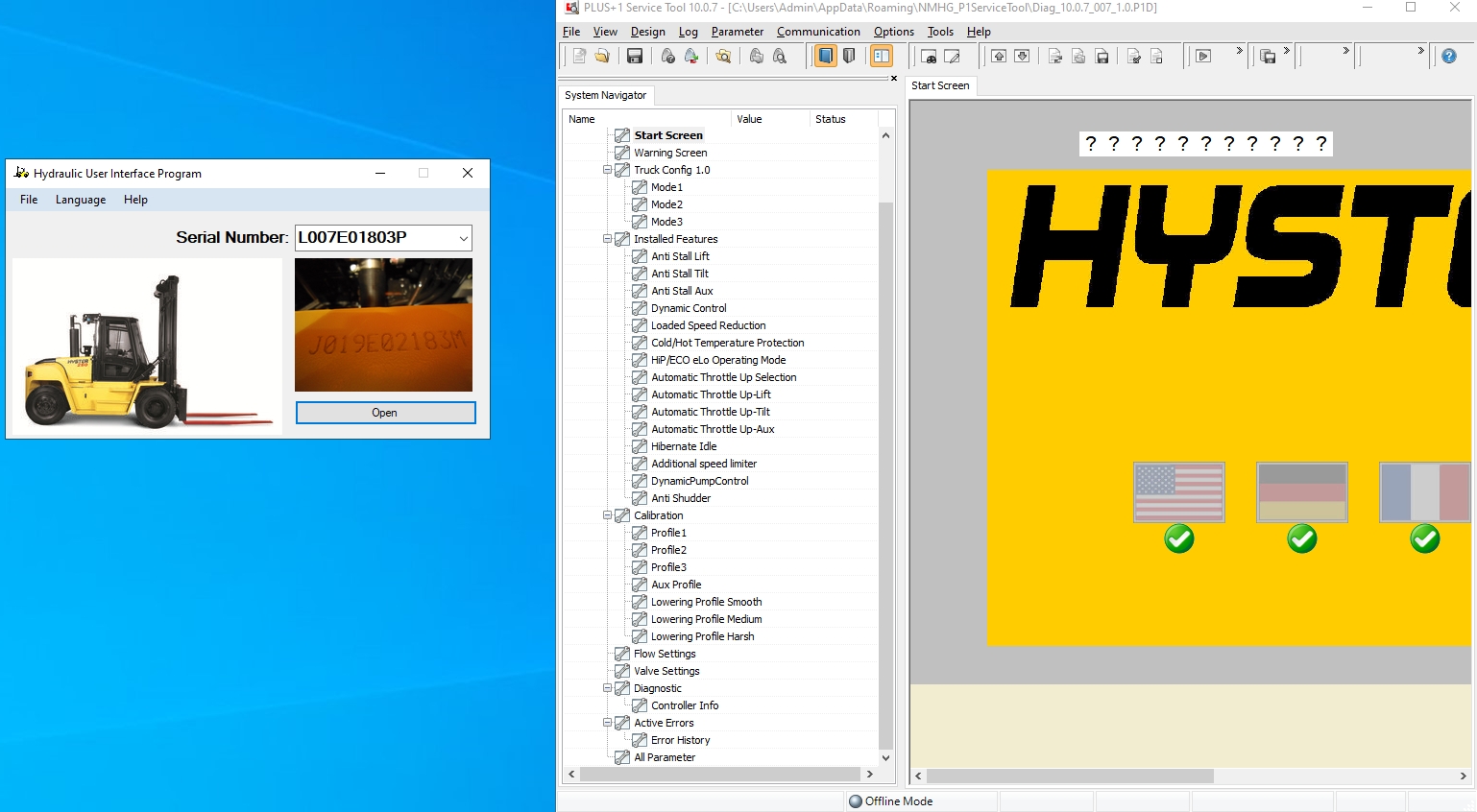 Hyster Yale Tool Hydraulic User Interface 2.0.0.0 How To Install Guide ...