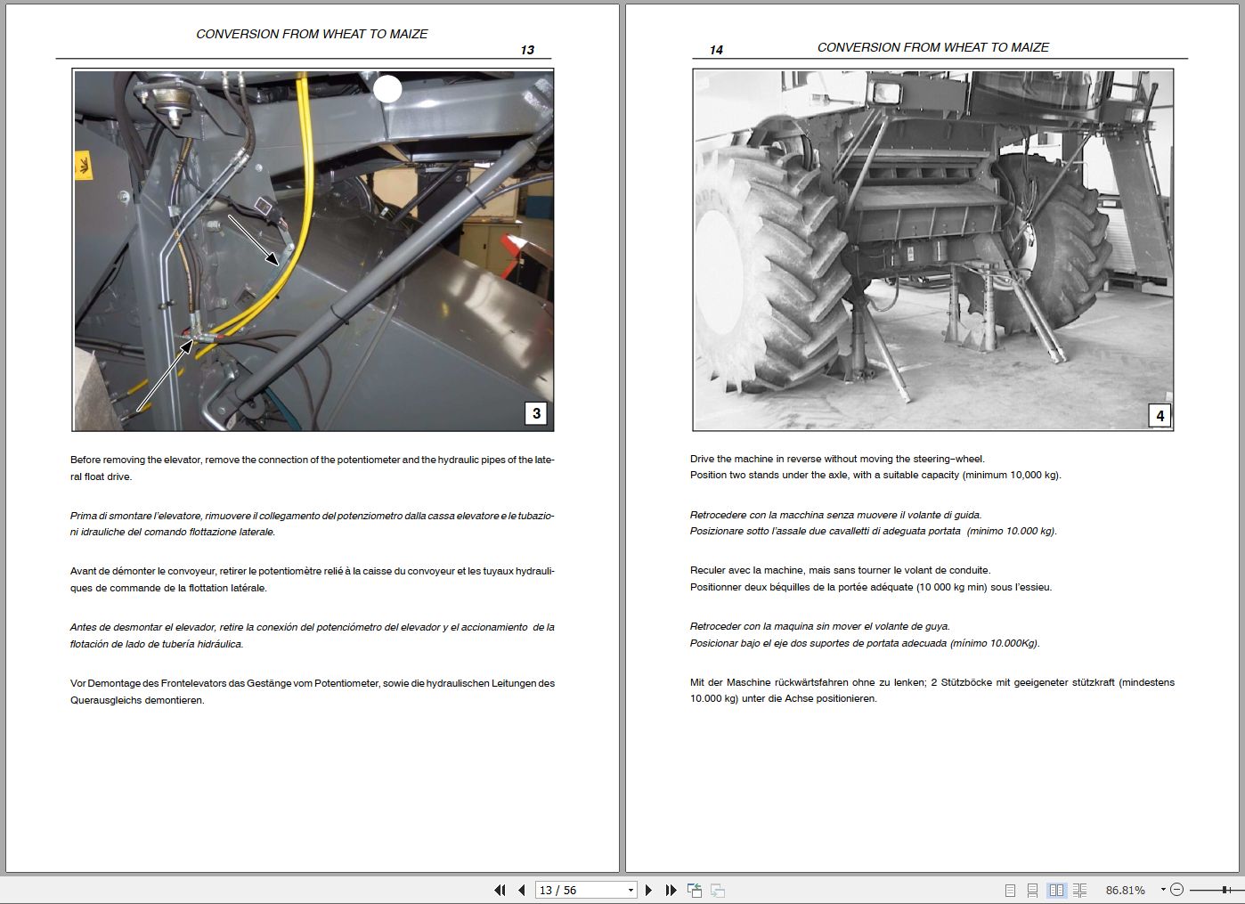 AGCO Combine Harvesters Conversion From Wheat To Maize Installation ...