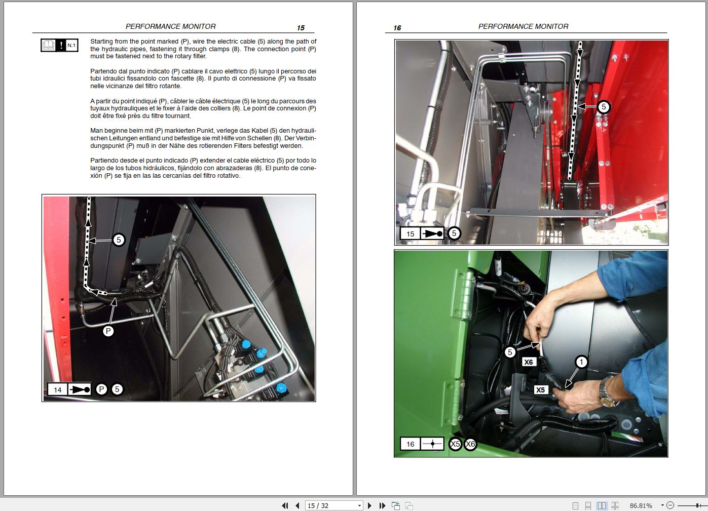 AGCO Combine Harvesters Performance Monitor Installation Instruction ...