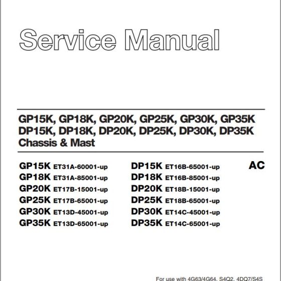 CAT Lift Truck DP18 MC Service Manual