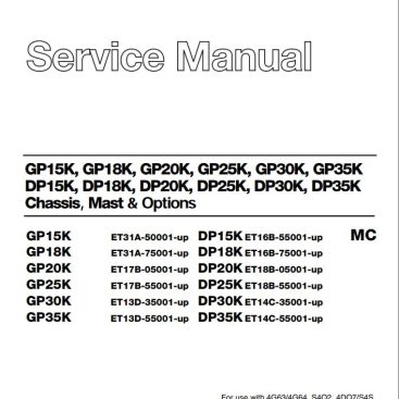 CAT Lift Truck DP30K FC Service Manual