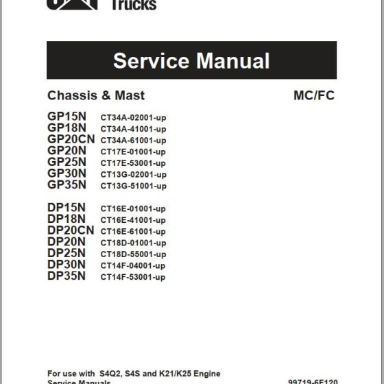 CAT Lift Truck DP35K FC Service Manual
