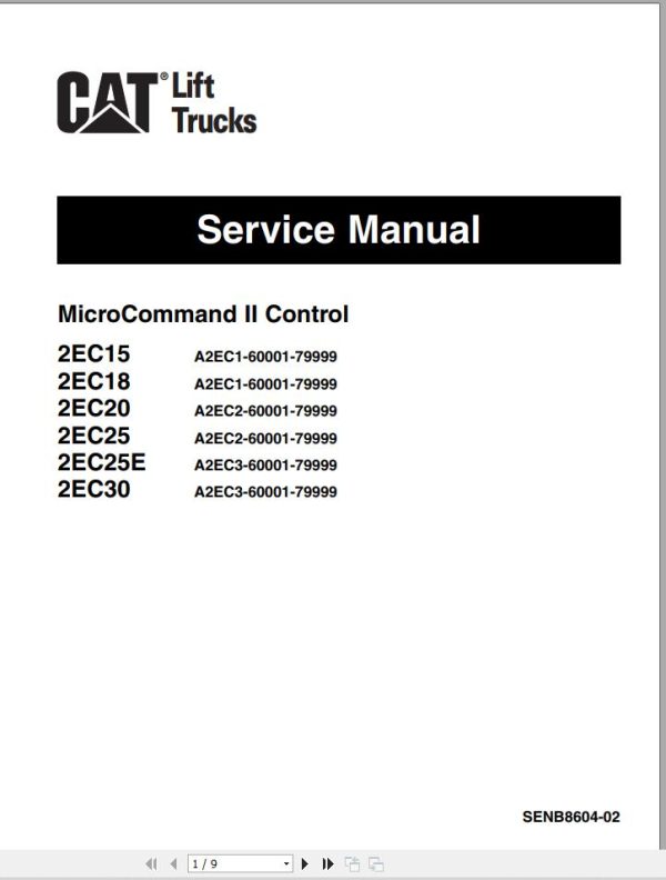 CAT MicroCommand II Control 2EC25 36-48V Service Manual