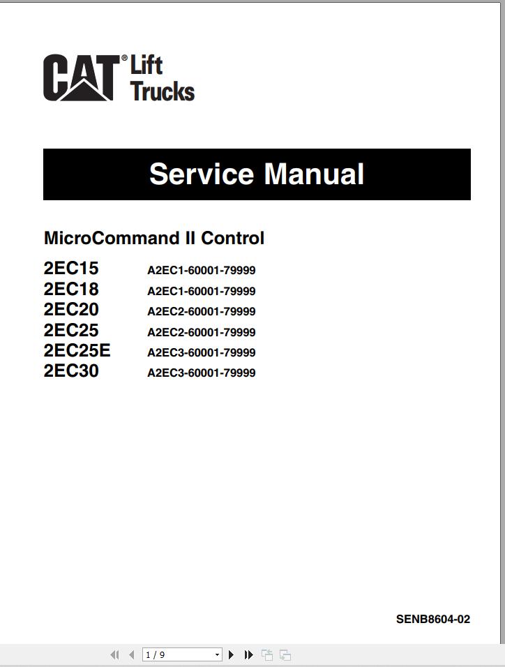 CAT MicroCommand II Control 2EC25 36-48V Service Manual