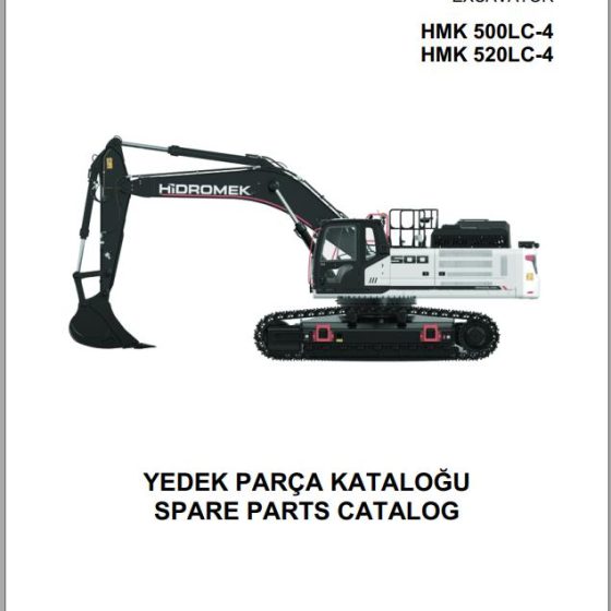 Hidromek Excavator HMK 500LC-3 Spare Parts Catalog H38732B300U EN TR