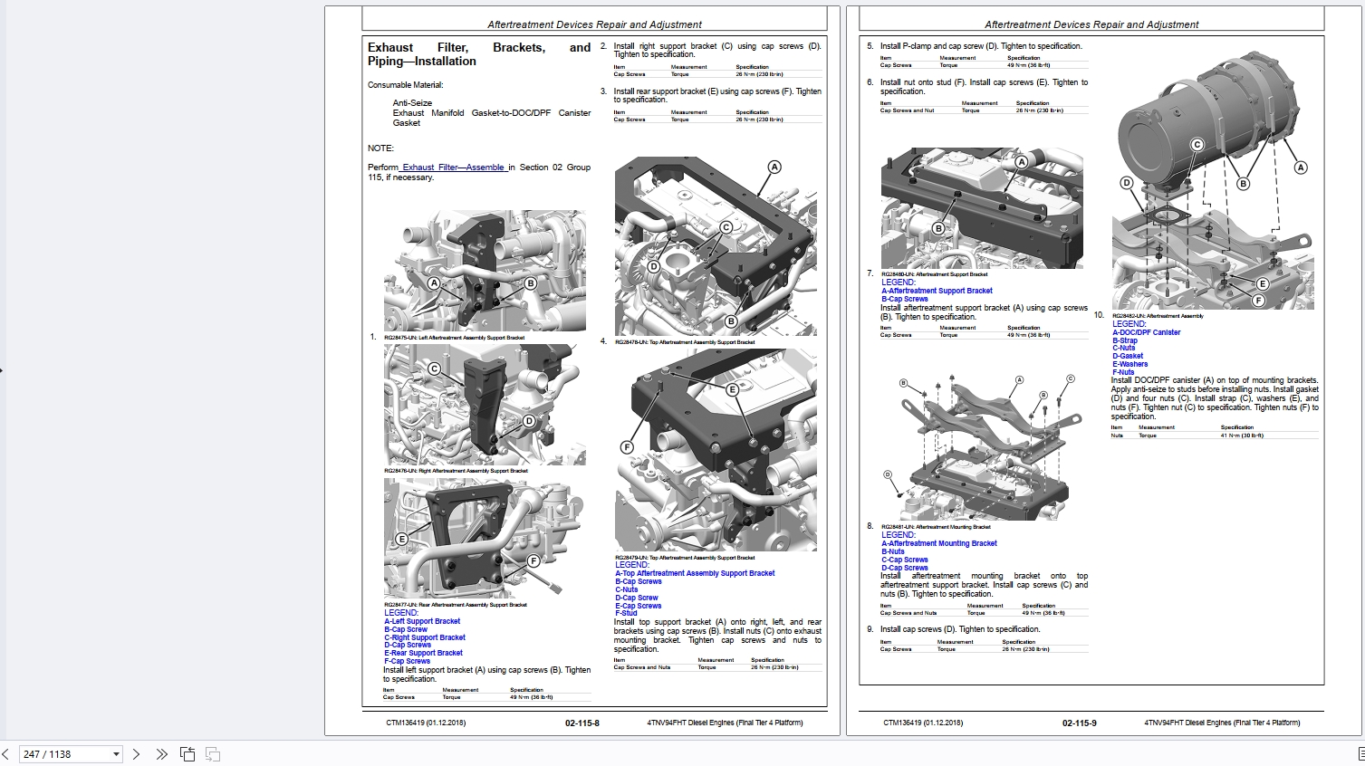 John Deere 4TNV94FHT Yanmar Diesel Engine Component Technical Manual ...