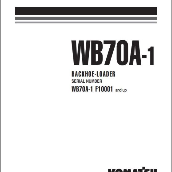 Komatsu Backhoe Loaders WB100-1 Part Book EEPB002100