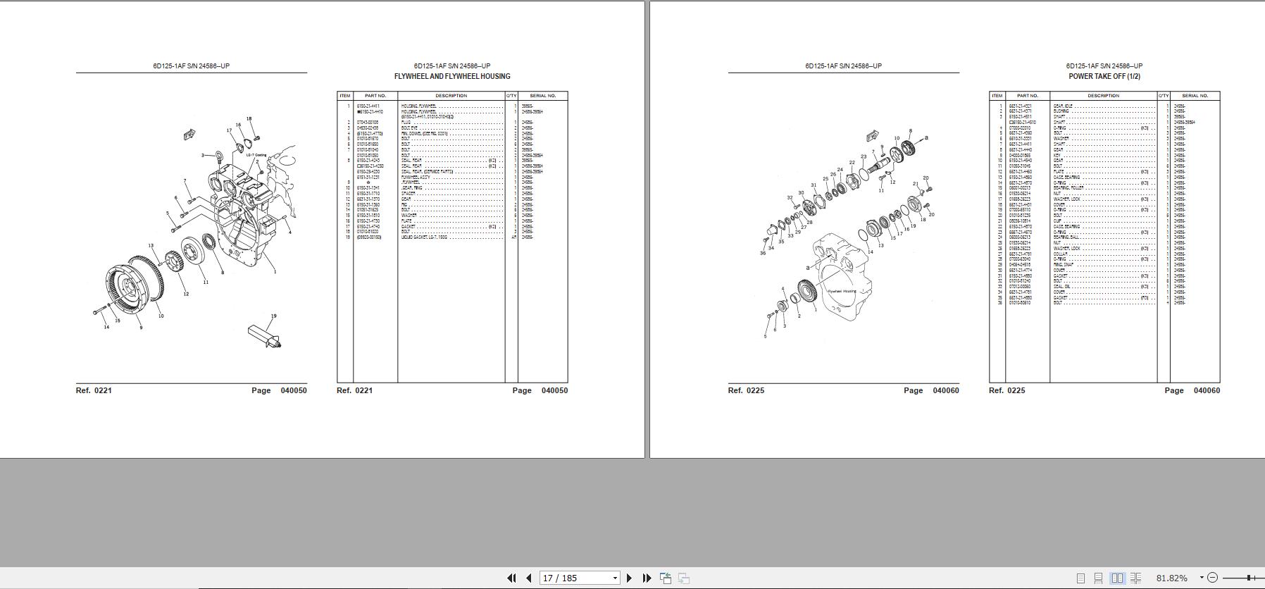 Komatsu Crawler Dozers D70LE-8 Part Book LEPBD07802