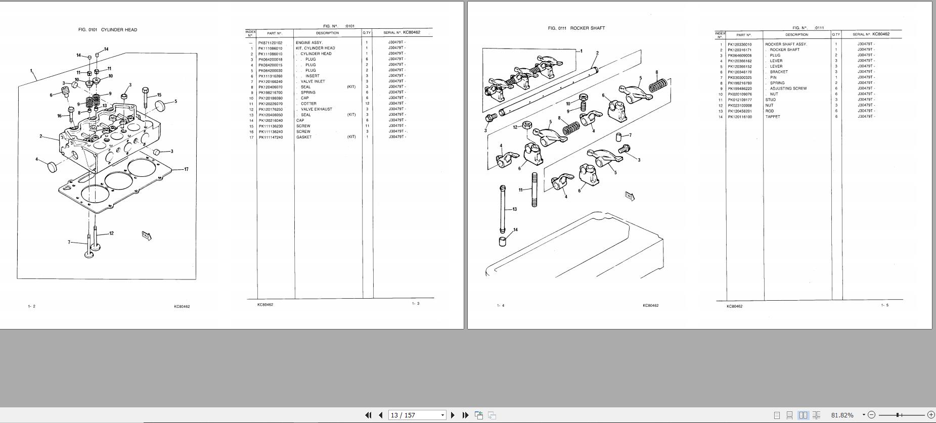 Komatsu Crawler Excavators PC05-6F Part Book EEPB000800