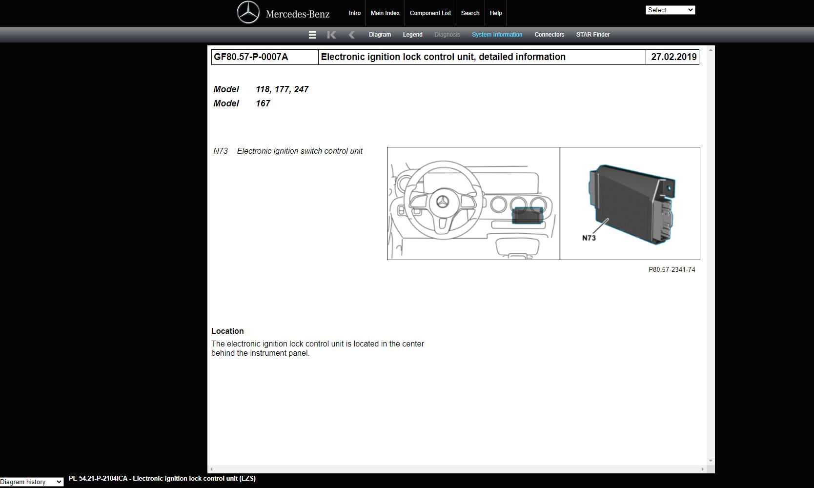 Mercedes Benz Component Location Starfinder WEB ETM 2023 Download Package