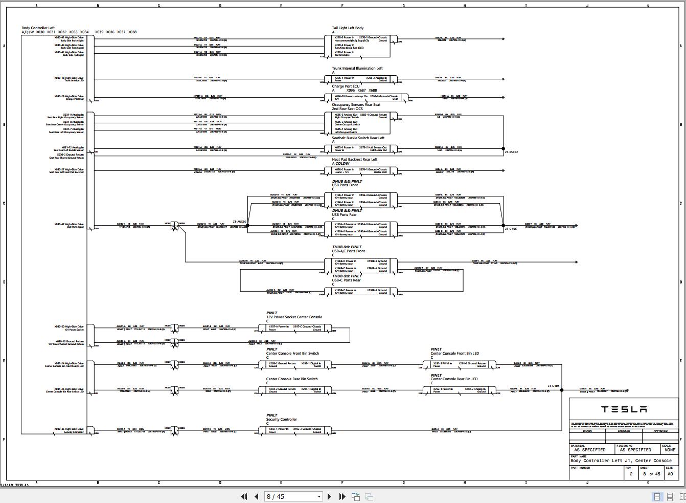 Tesla Model 3 LHD and RHD Circuit Diagram 06.2019-10.2020
