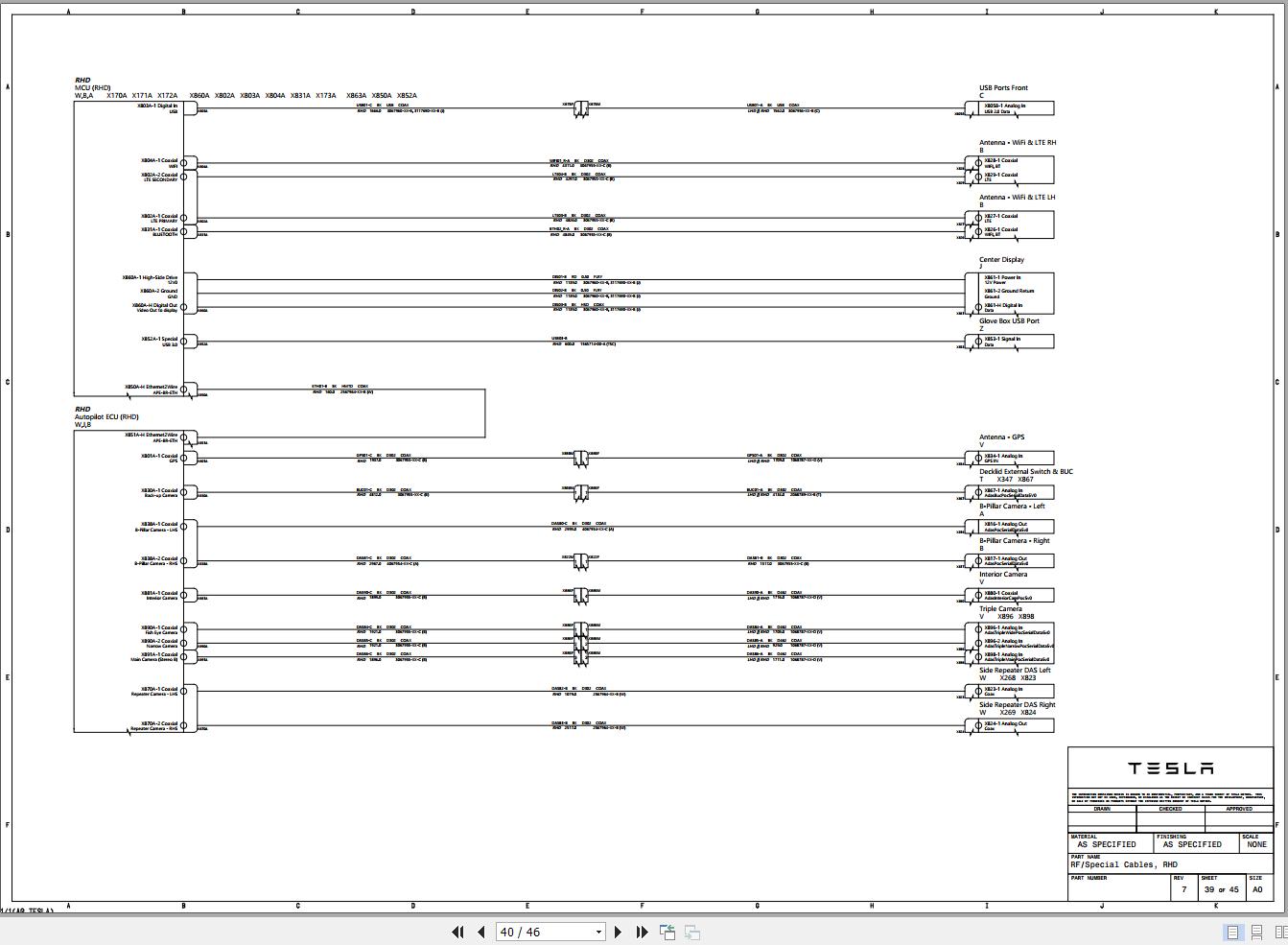 Tesla Model 3 LHD and RHD Circuit Diagram Shanghai 06.2021-11.2021