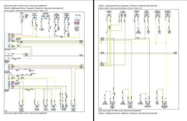 Volvo XC40 T4 2022 Electrical Wiring Diagrams