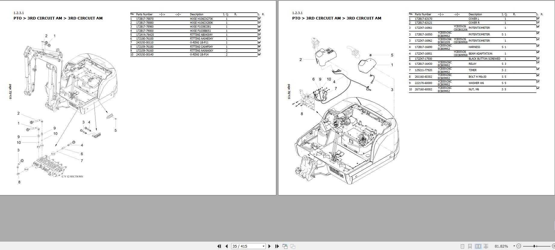 Yanmar Excavator SV26 Parts Catalog CPB17ENMA00100