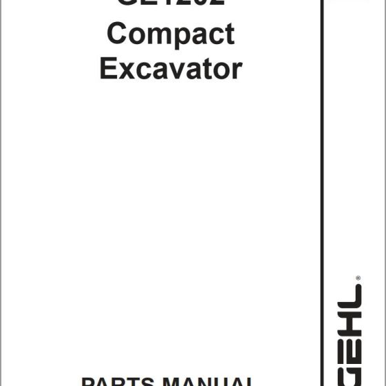 GEHL Compact Excavator M08 Parts Manual 50940490A