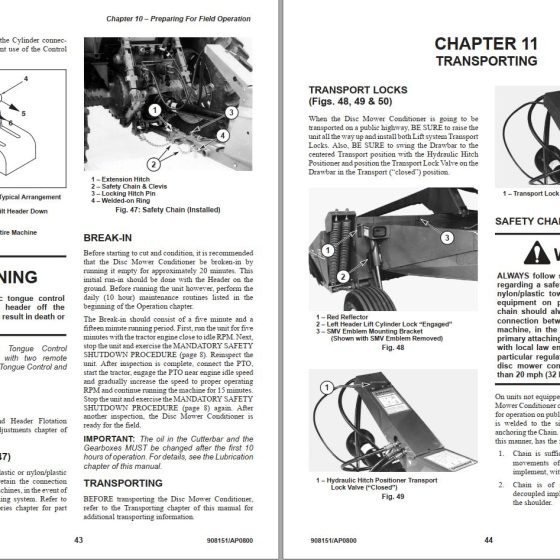 GEHL Disc Mower Conditioner 2340 2360 Operators Manual 907089A