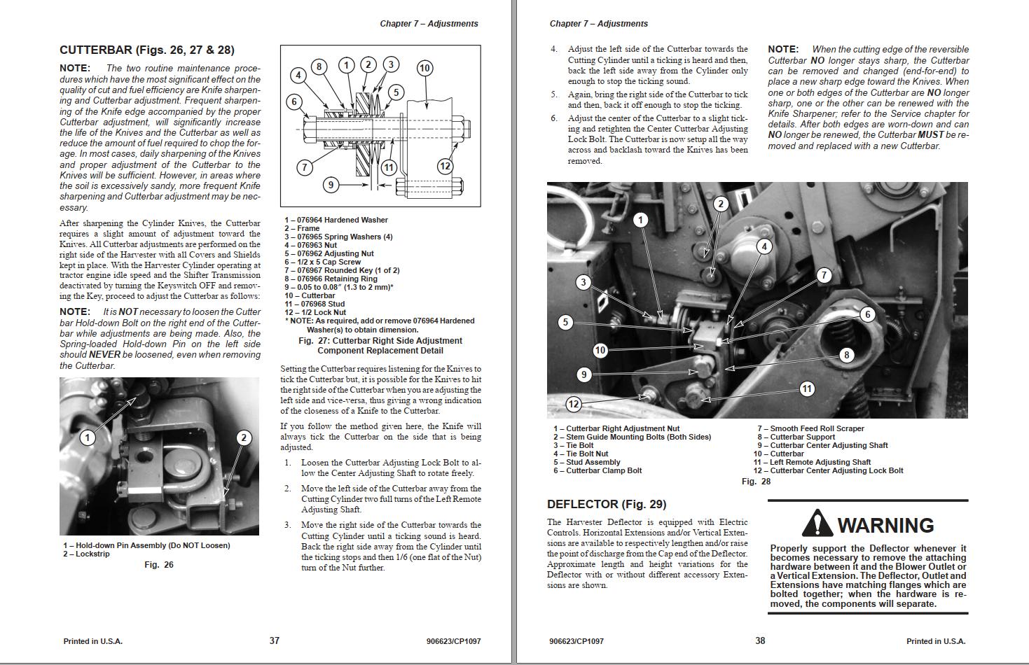 GEHL Forage Harvester 1260 1265 Operators Manual 906623C