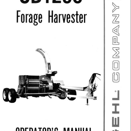 GEHL Forage Harvester CB1200 Operators Manual 902485A