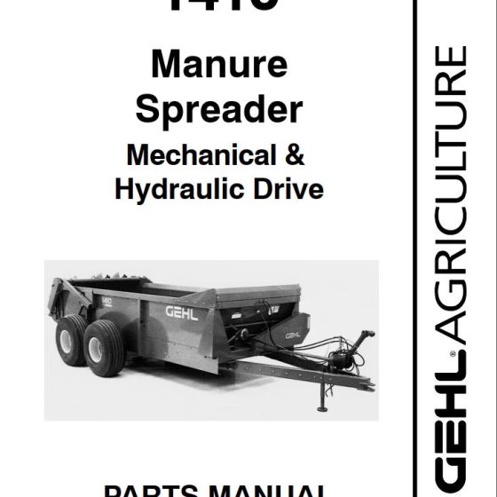 GEHL Manure Spreader 300 Series Parts Manual 907504A