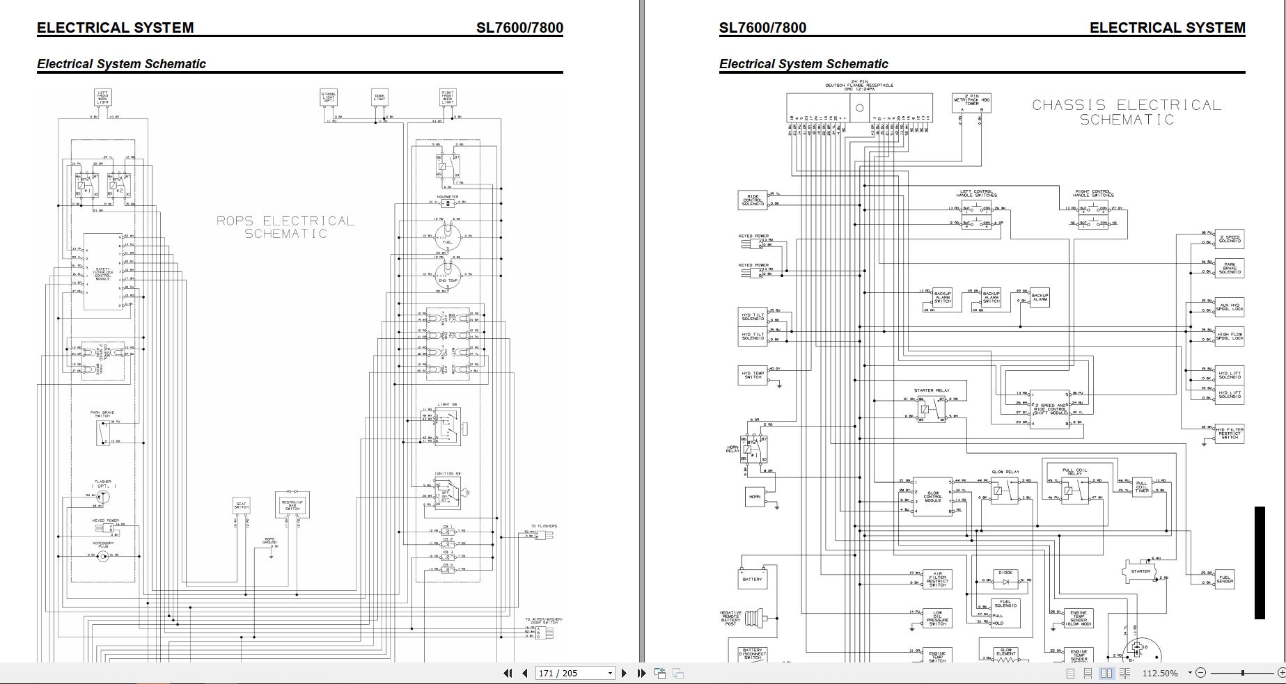 GEHL Skid Steer Loader SL7600 SL7800 Service Manual 908275
