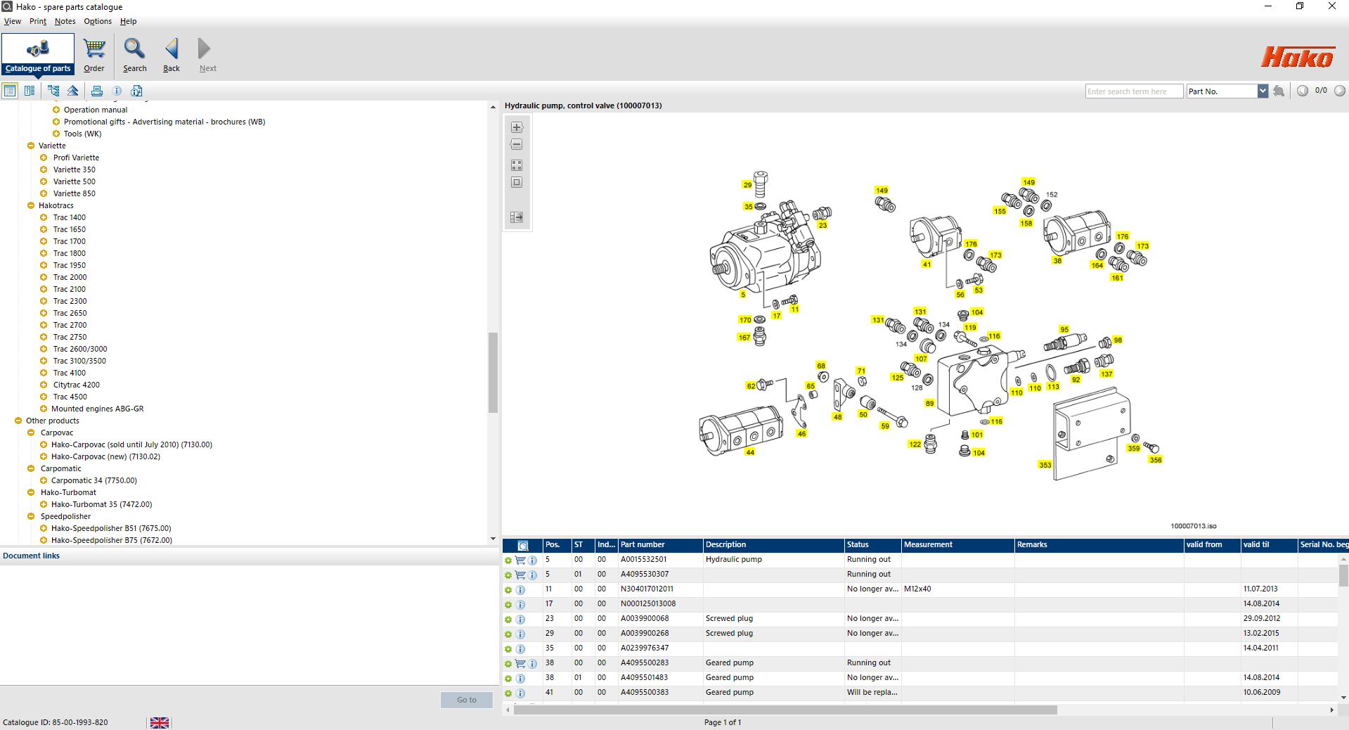 Hako EPC 2023 Spare Parts List How To Install Guide Instruction