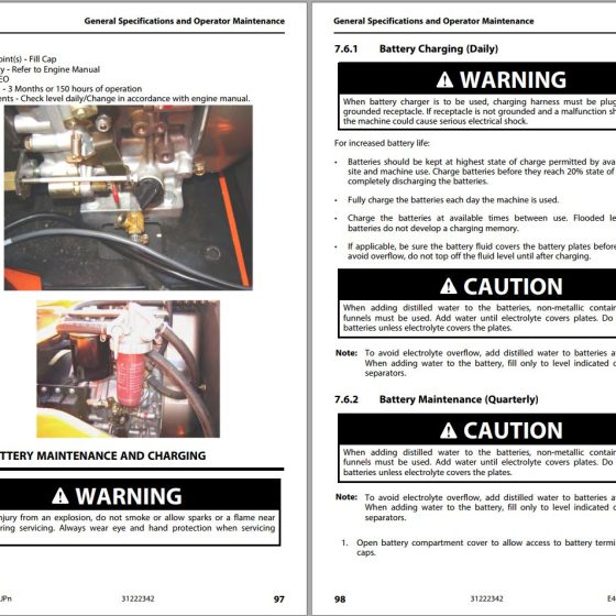 JLG Boom Lifts E450AJ Operation Safety Manual 31220356 2022 PVC 2207