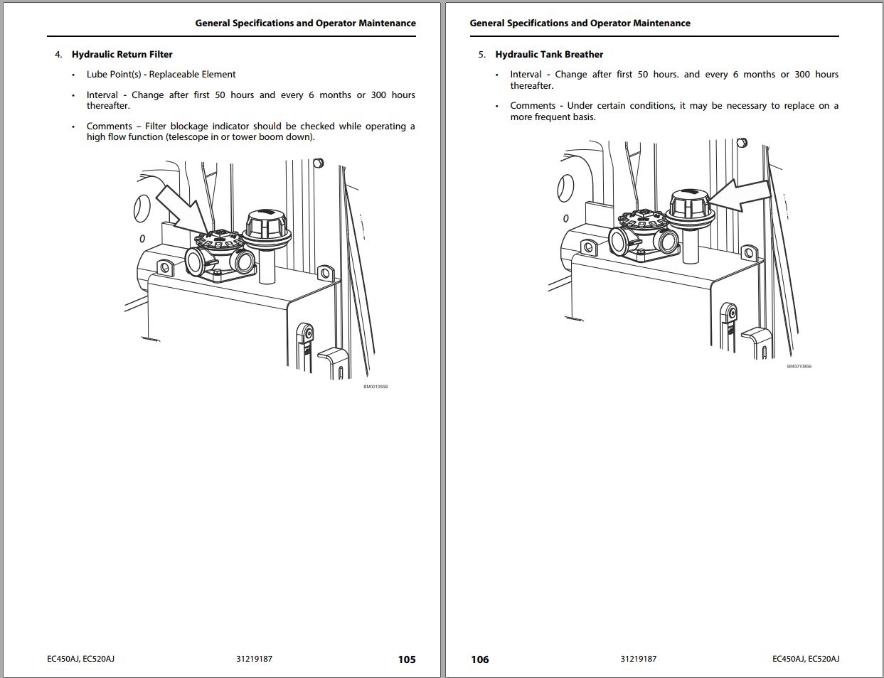JLG Boom Lifts EC450AJ EC520AJ Operation Safety Manual 31219187 2023