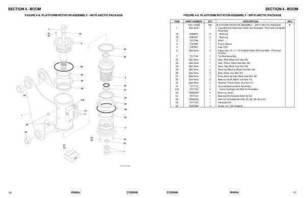 JLG Boom Lifts H340AJ Parts Manual 31220346 2022 PVC 2207