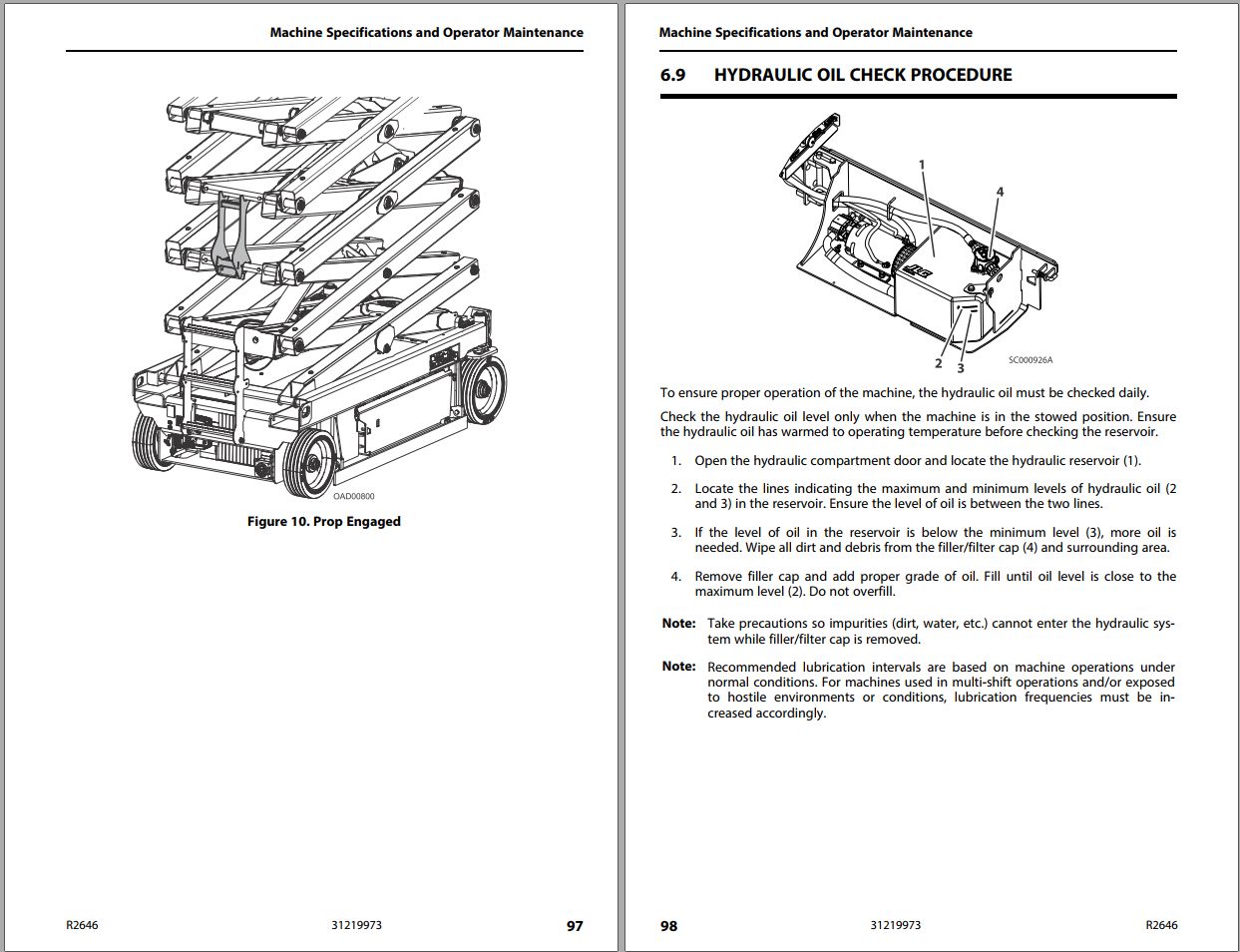 JLG Scissor Lifts R2646 Operation Safety Manual 31219973 2023 PVC 2110