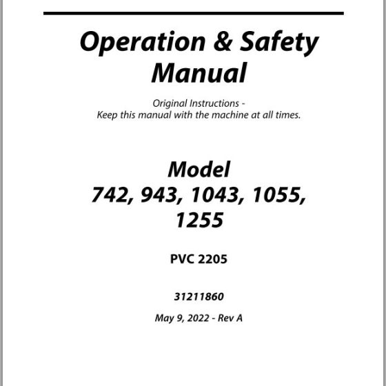 JLG SKYTRAK Telehandlers 6034 6042 Operation Safety Manual 31211487 2023 PVC 2305 2311