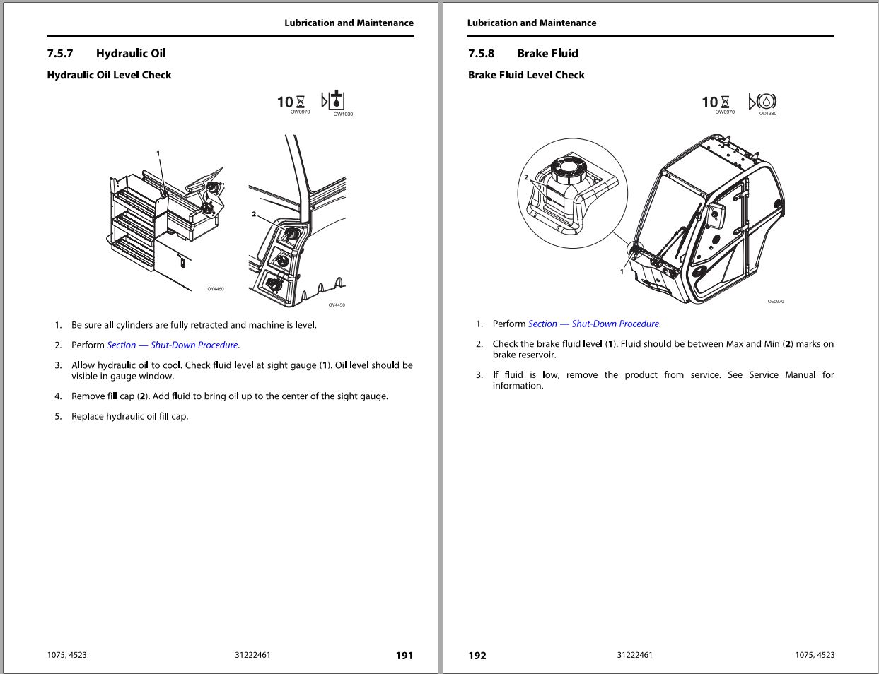 JLG Telehandlers 1075 4523 Operation Safety Manual 31222461 2023 PVC 2311