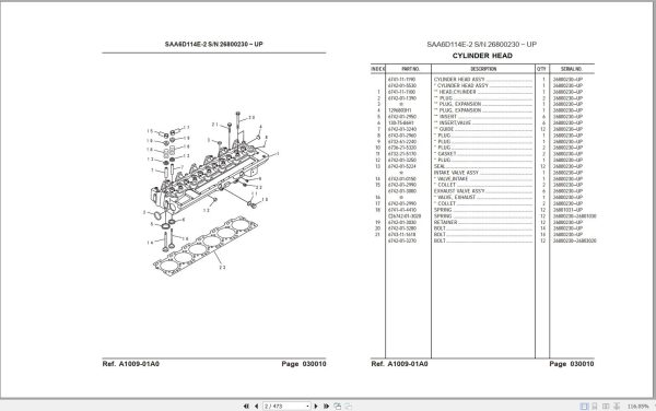 Komatsu Crawler Excavators PC300-7 Part Book LEPBP30704