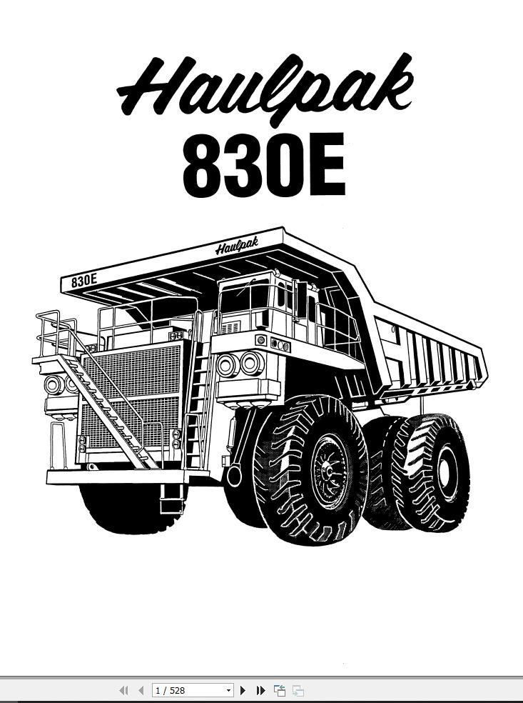 Komatsu Rigid Dump Trucks 830E Part Book