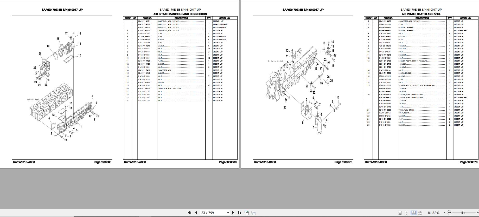Komatsu Rigid Dump Trucks HD465-7R Part Book LEPBH467R6