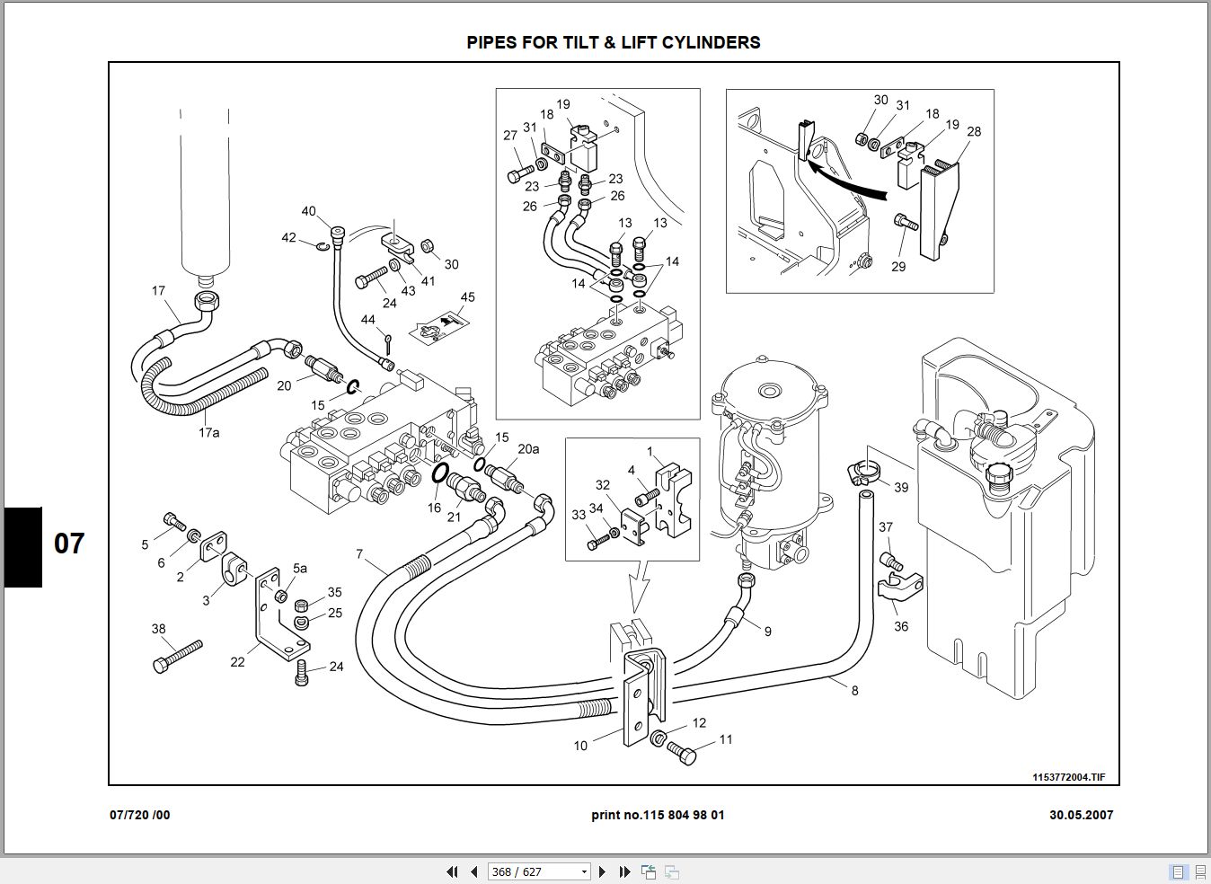 Linde Forklift R14 R16 R20-03 Spare Parts List 115 804 98 01