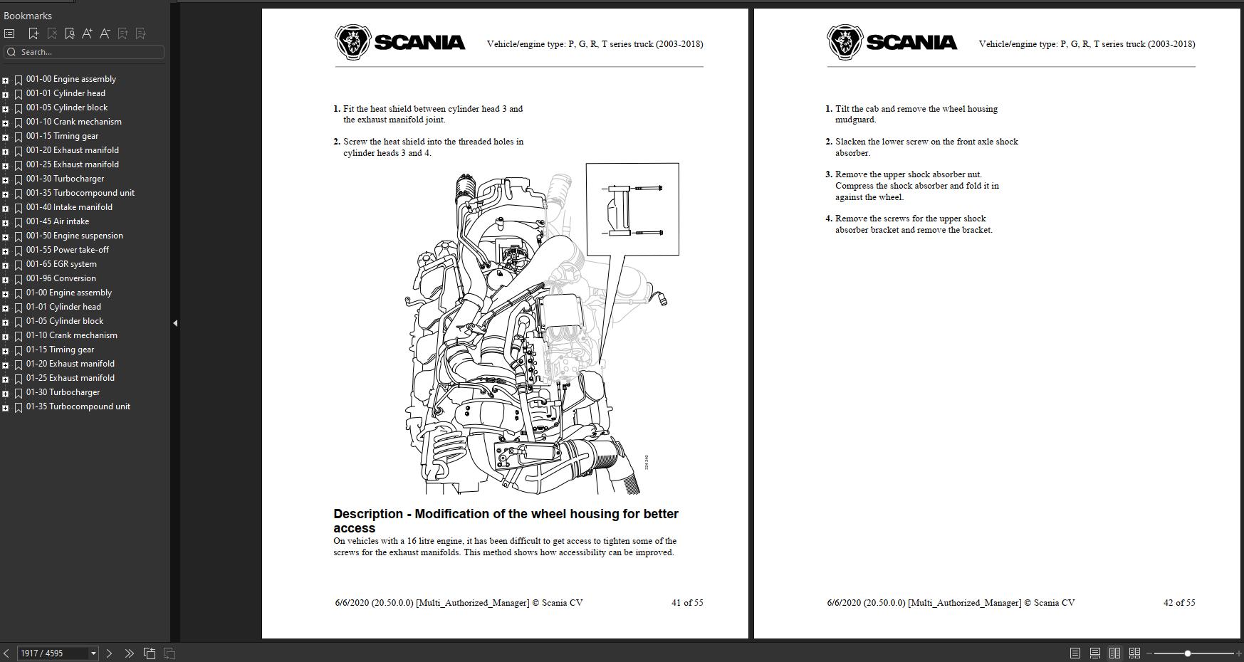 Scania Truck P G R T Series Workshop Manual 2003-2018