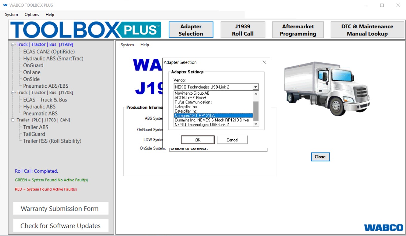 WABCO Diagnostic Tool TOOLBOX PLUS 13.8.0.3 ECAS CAN2 v3.00 Remote How ...