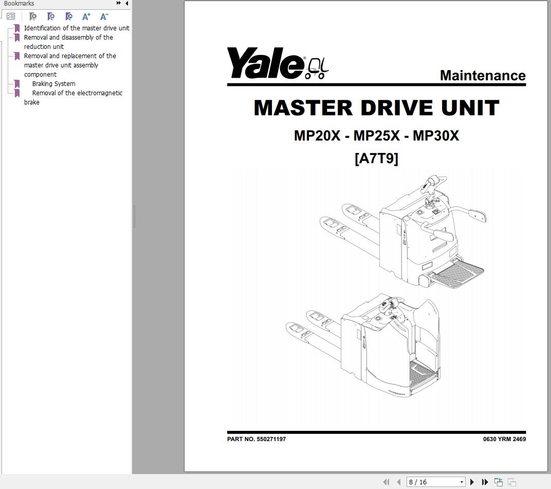 Yale Forklift A7T9 (MP20X-MP25X-MP30X) Service Manual