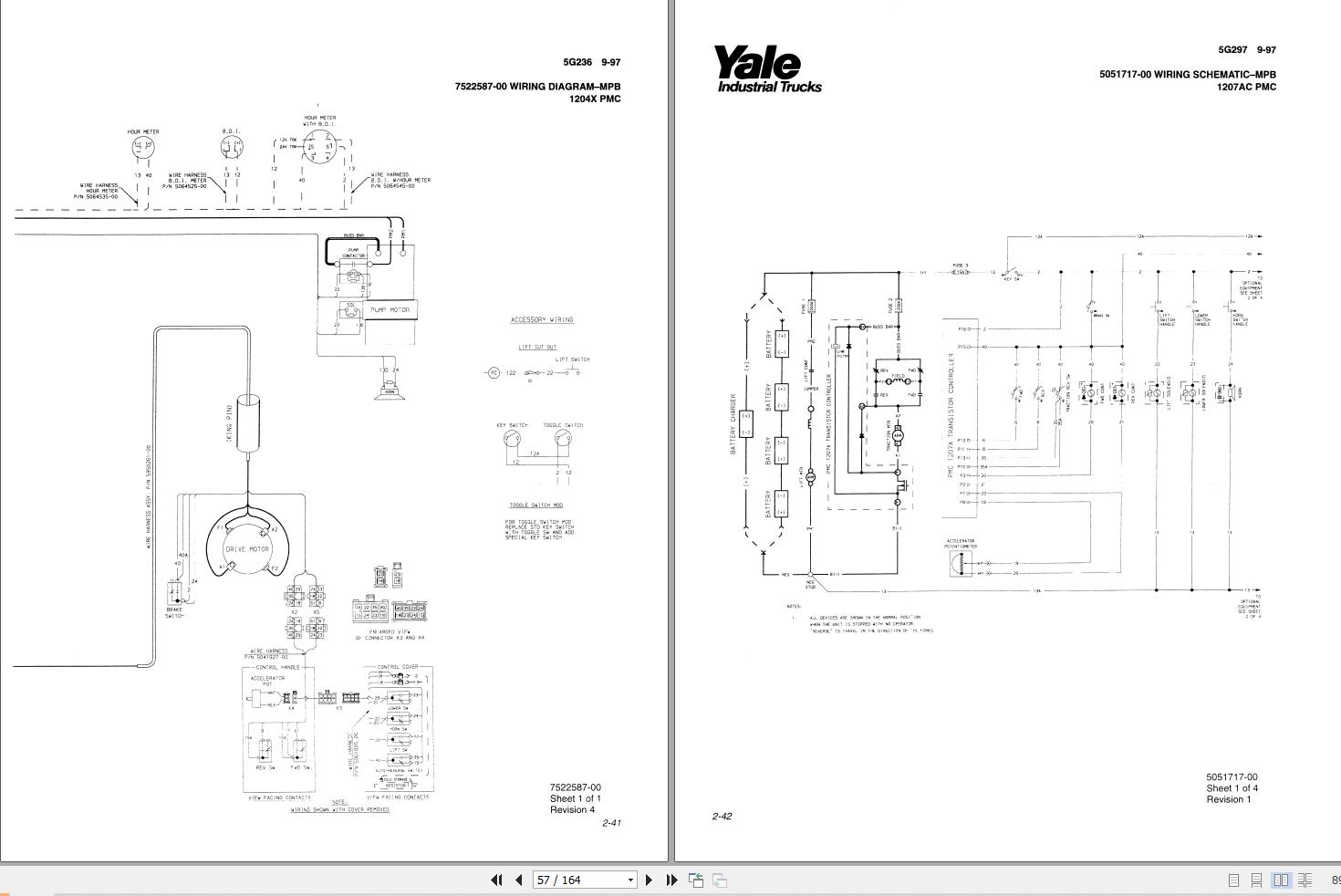 Yale Forklift A827 (MPB040AC) Parts Catalog